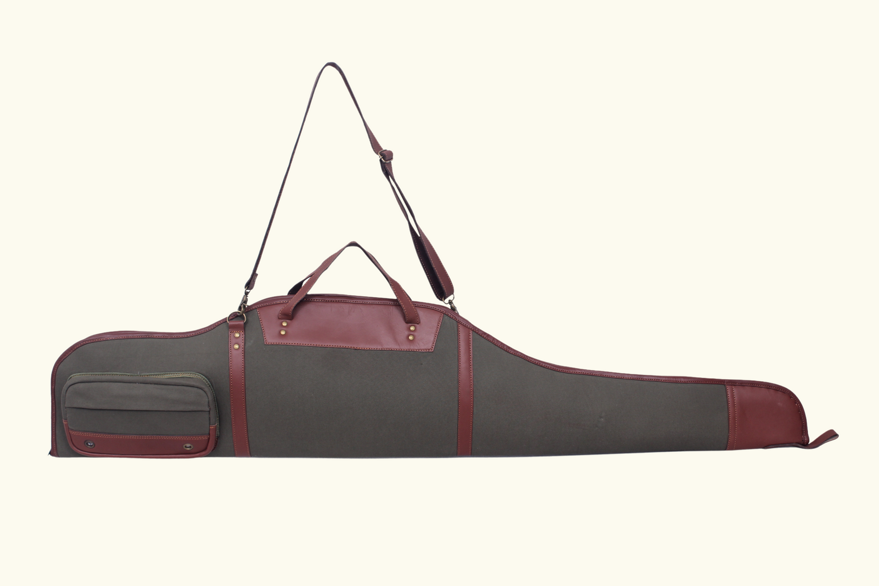 Handcrafted Leather Canvas Rifle Case