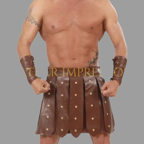 Leather Gladiator Kilt | Clubwear Scottish Larp – The Master Tanners